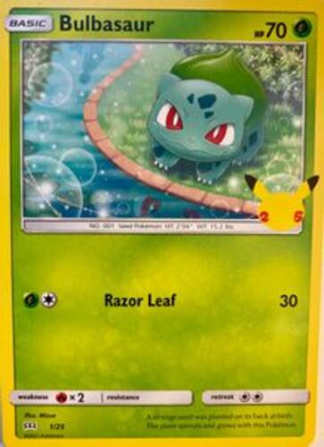 Autographed Bulbasaur Pokemon Card
