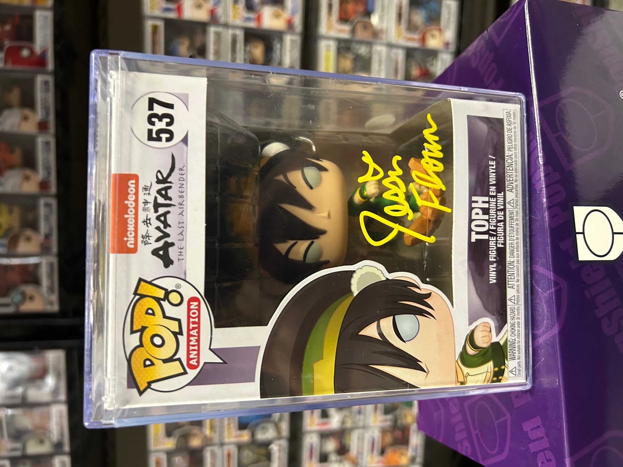 Jessie Flower Signed Toph Avatar Last Airbender Funko